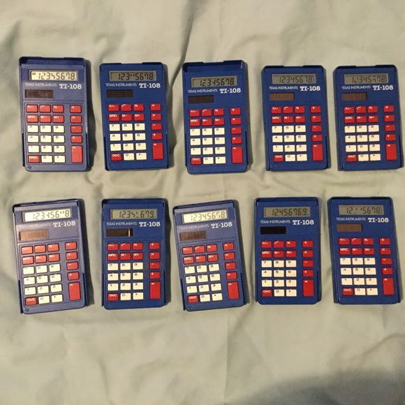 Texas Instrument | Other | Texas Instrument Ti108 Basic Blue Calculator ...